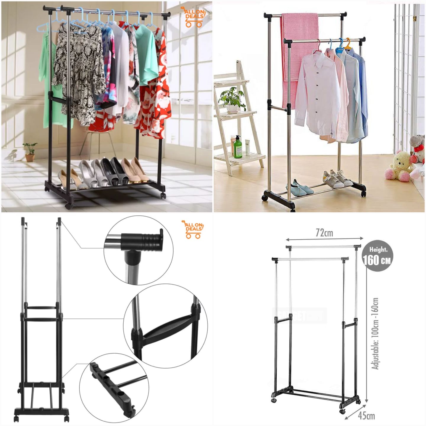 Double-Pole Clothes Rack – iKart